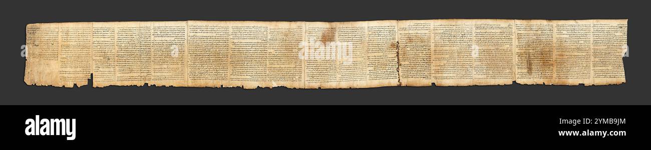 7441. PART OF THE ISAIAH SCROLL, THE LONGEST AND OLDEST (C. 100 B.C ...