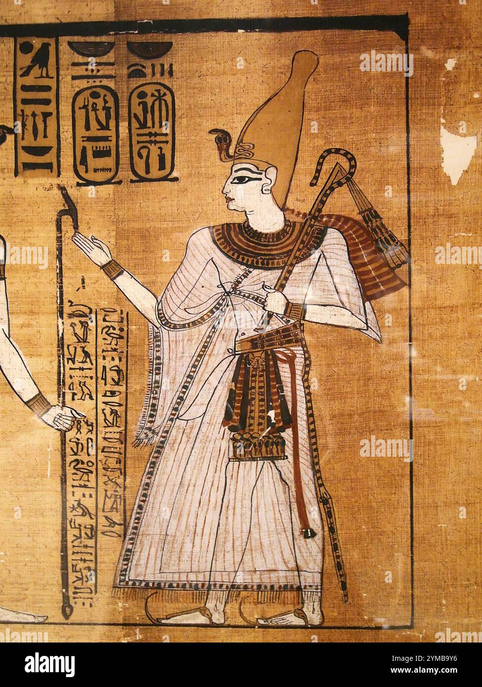 7460. Detail, Ramses III. illustration from the Harris Papyrus. Pharaoh ...