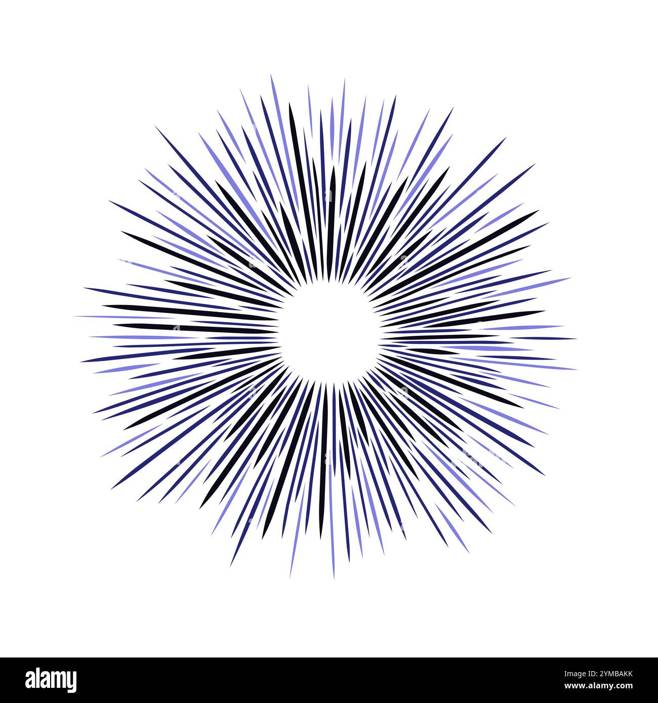 Abstract comic line. Radial speed manga frame, explosion, sunshine ...