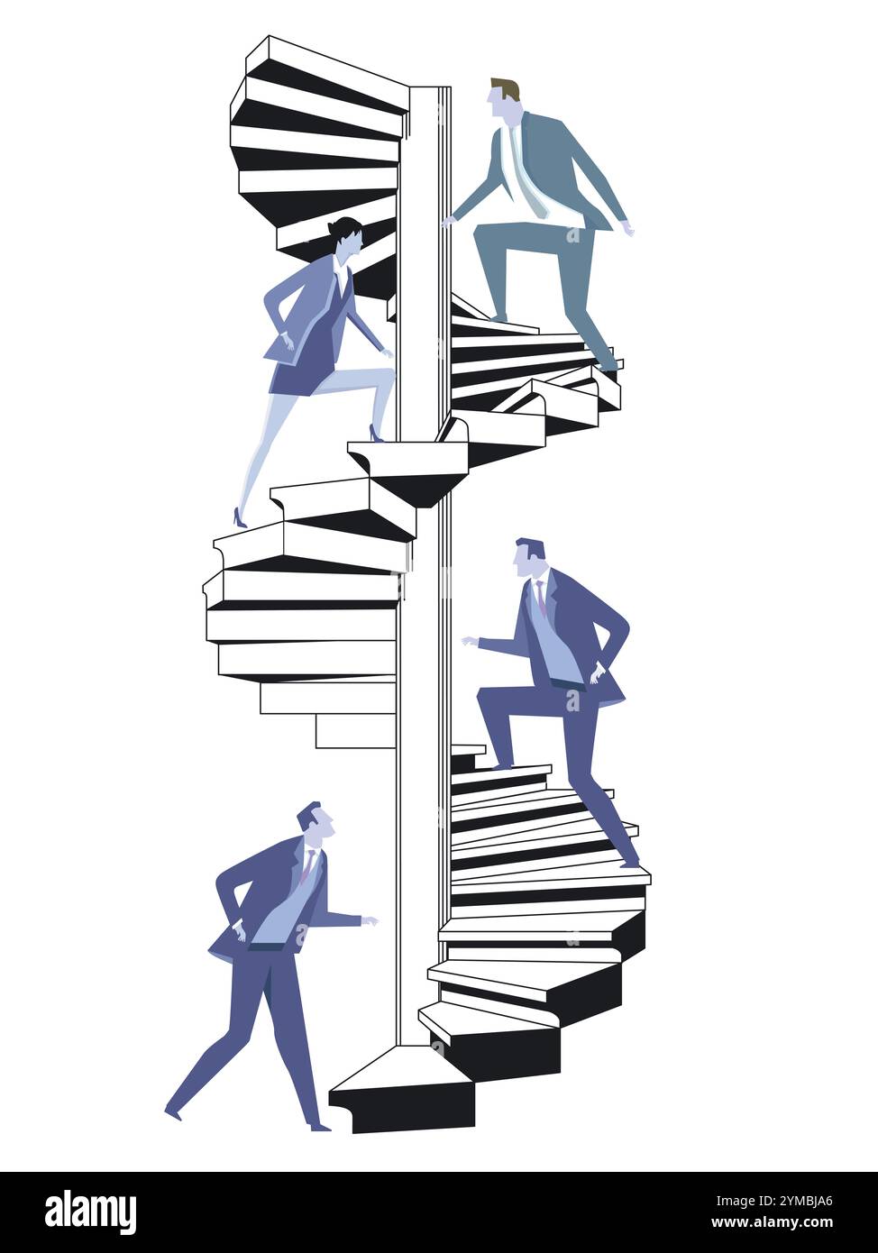 Career advancement, business improvement, illustration concept Stock ...