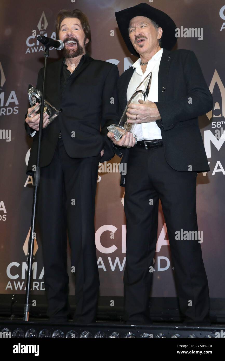 Nashville, Tennessee, USA. 20th Nov, 2024. Ronnie Dunn and Kix Brooks ...