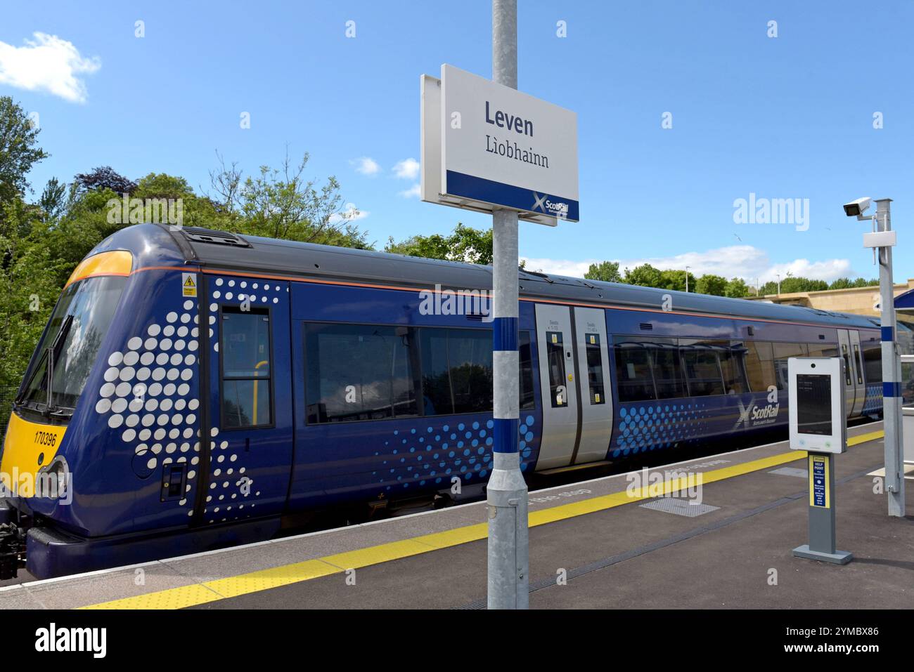 Scotrail Class 170 DMU train at the newly reopened Leven Railway ...