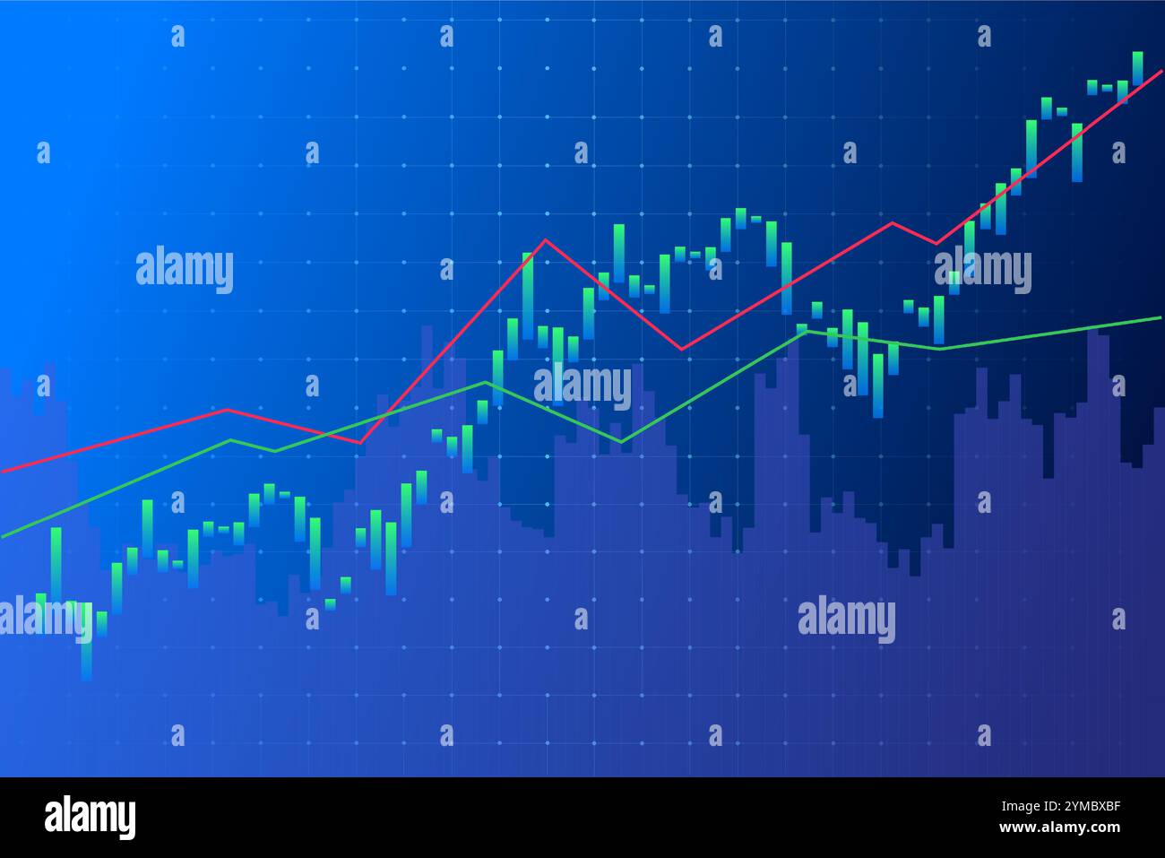Clean financial visualization showcasing stock market data using ...