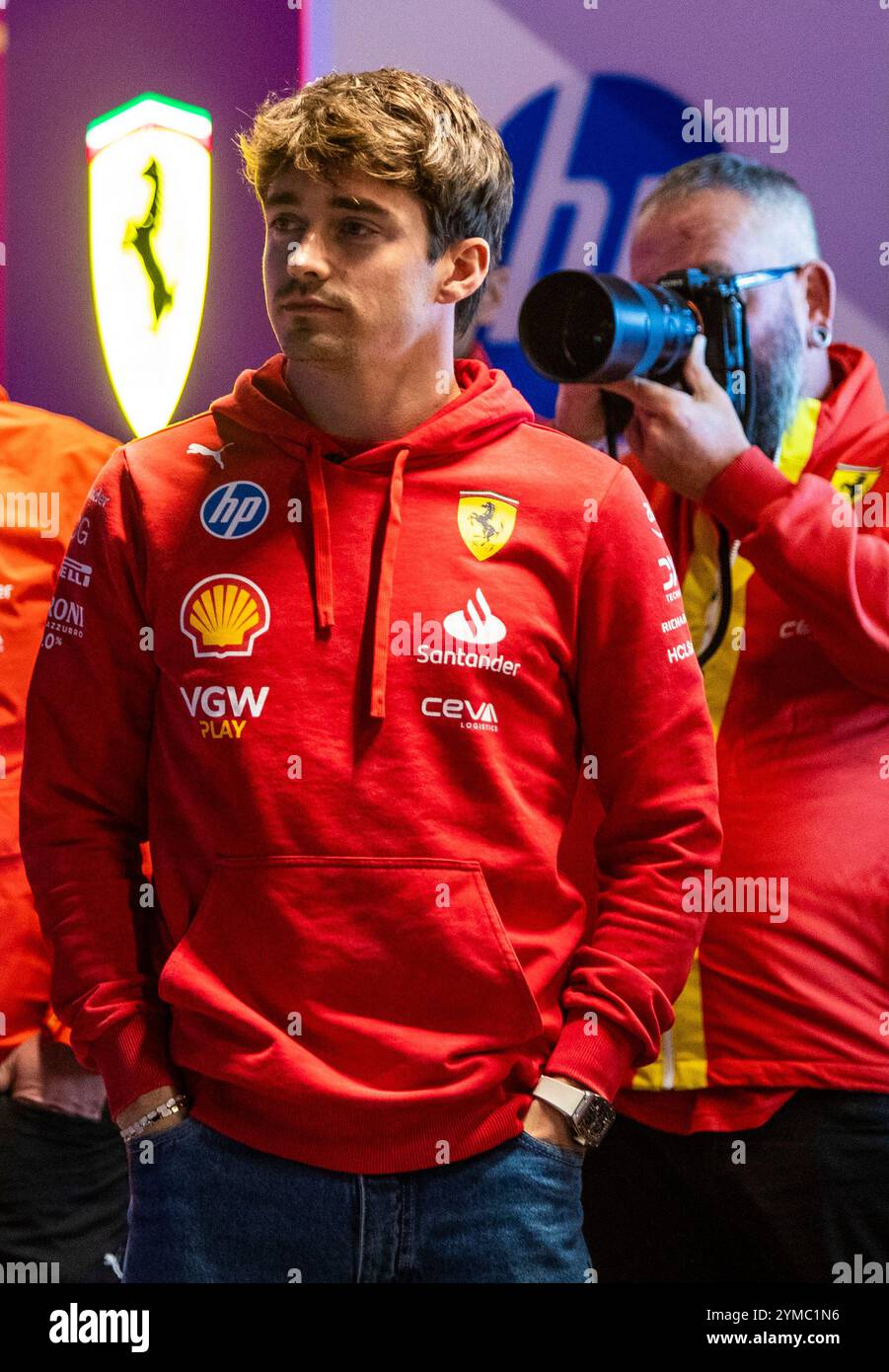 November 20 2024 Las Vegas NV, USA Scuderia Ferrari driver Charles ...