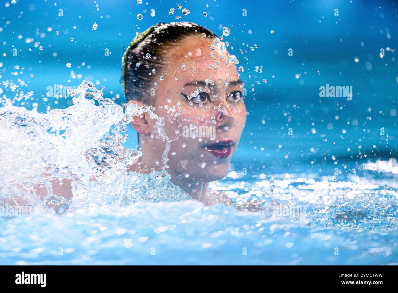 PARIS, FRANCE - 9 AUGUST, 2024: CZARKOWSKI Jaime, FIELD Megumi, The Artistic Swimming, Duet ...