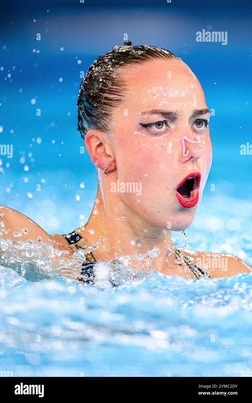 PARIS, FRANCE - 9 AUGUST, 2024: ALEKSIIVA Maryna, ALEKSIIVA Vladyslava ...