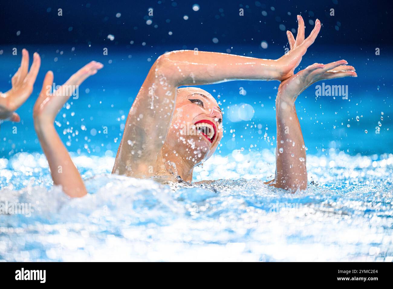 PARIS, FRANCE - 9 AUGUST, 2024: ALEKSIIVA Maryna, ALEKSIIVA Vladyslava ...