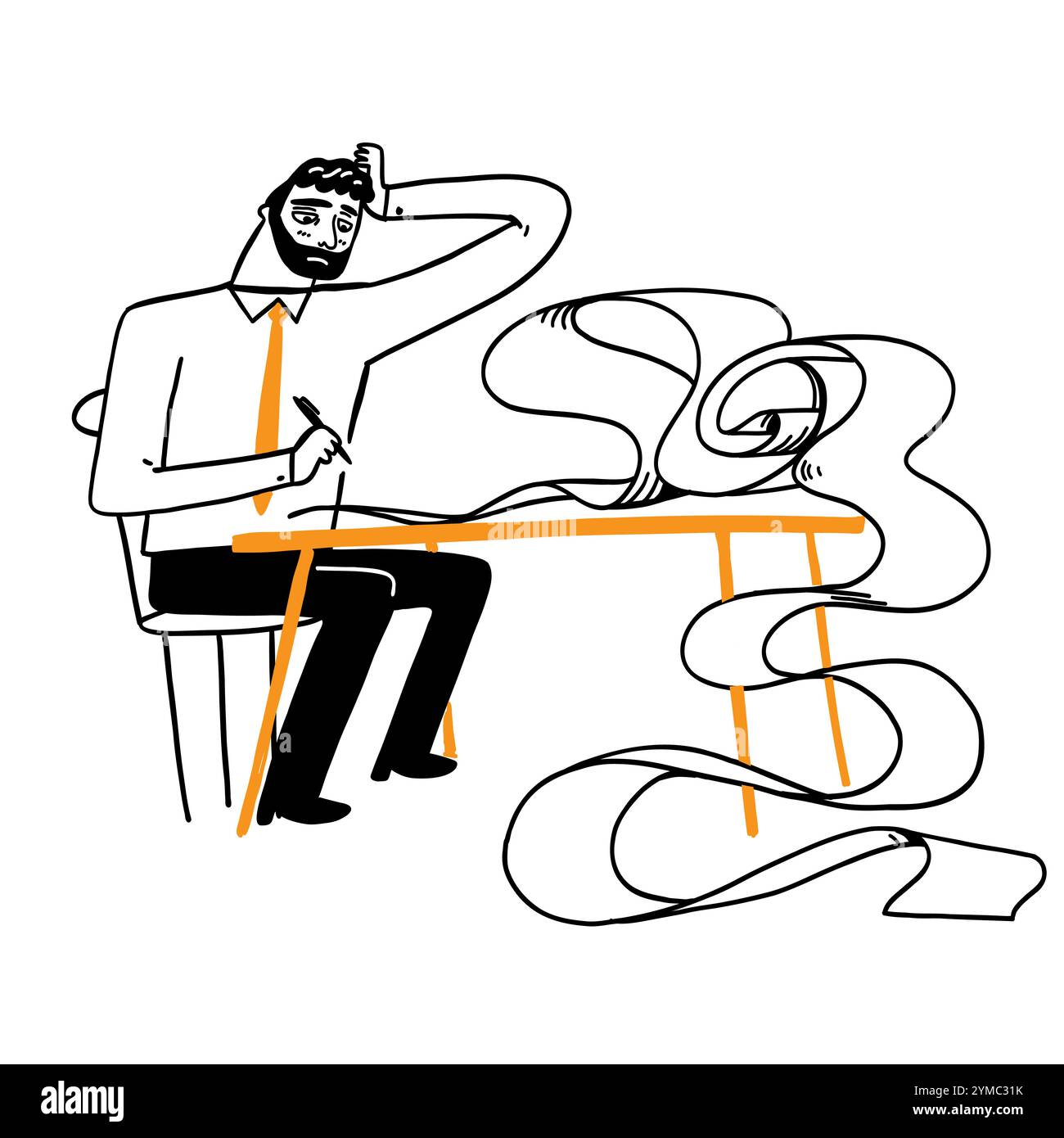 Writing a paper outline Stock Vector Images - Alamy