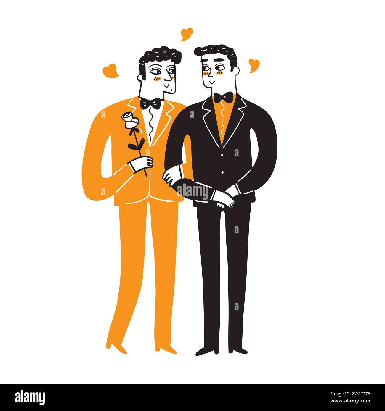 Homosexual couples celebrating love, proposal, walking, Gay valentines ...