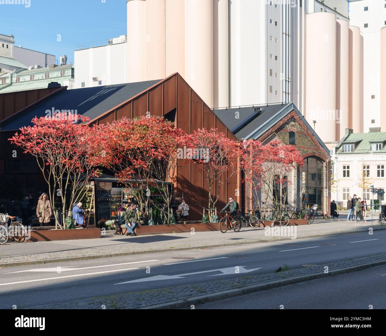 Malmö, Sweden - Malmö Saluhall food court (conversion of train depot ...