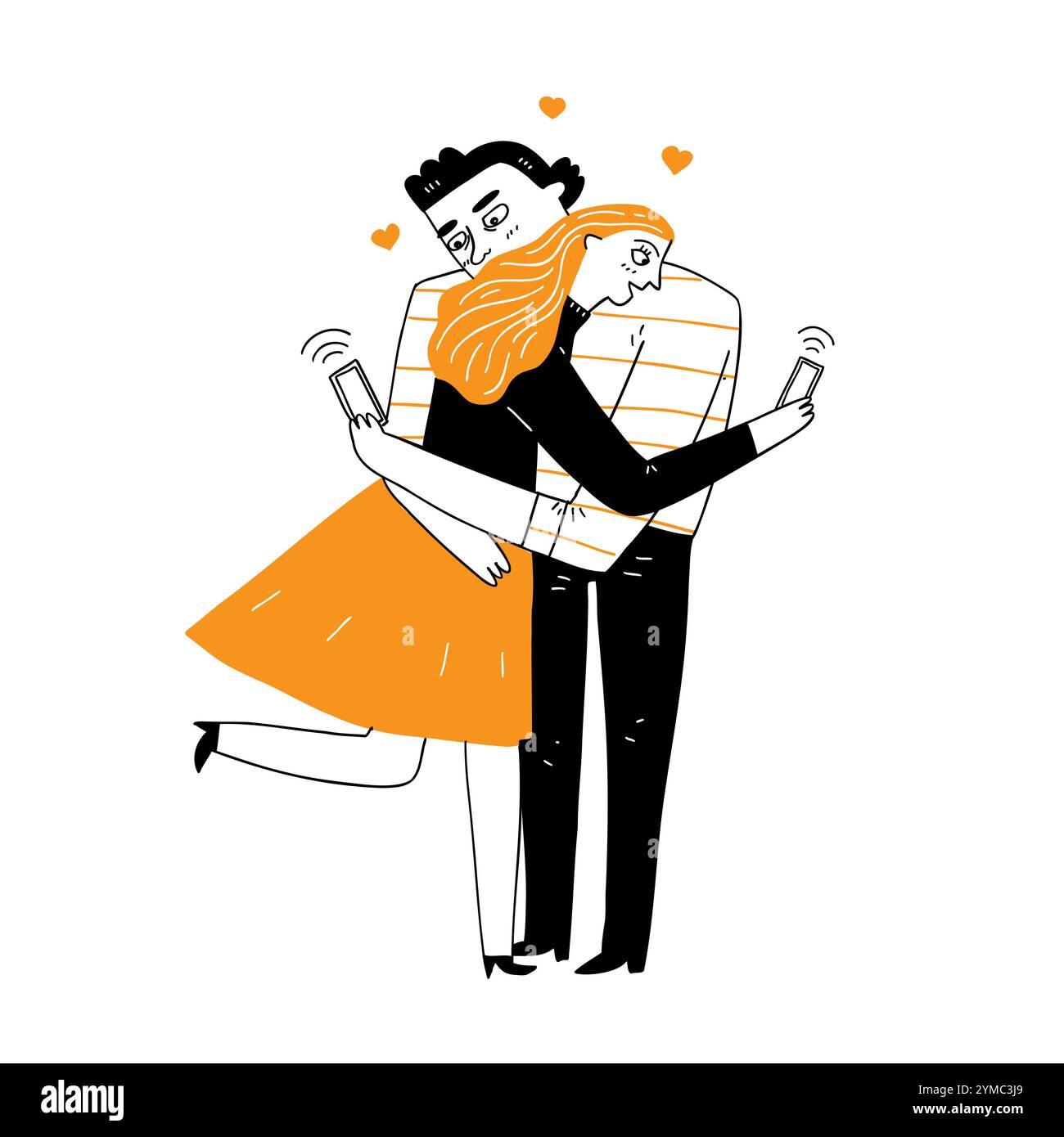 Couples are showing their love by hugging and both are in privately ...