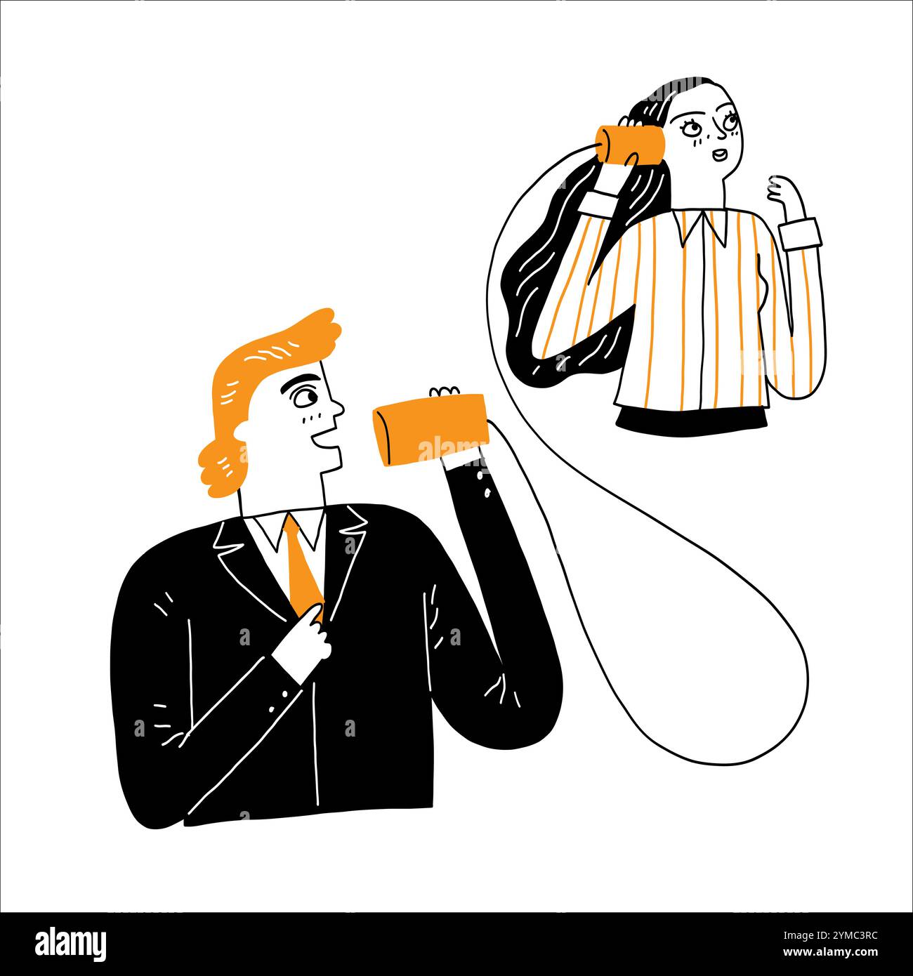 Communication difficulties Stock Vector Images - Alamy