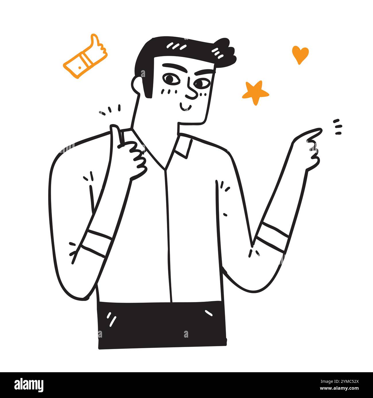 Portrait thumbs up success Stock Vector Images - Alamy