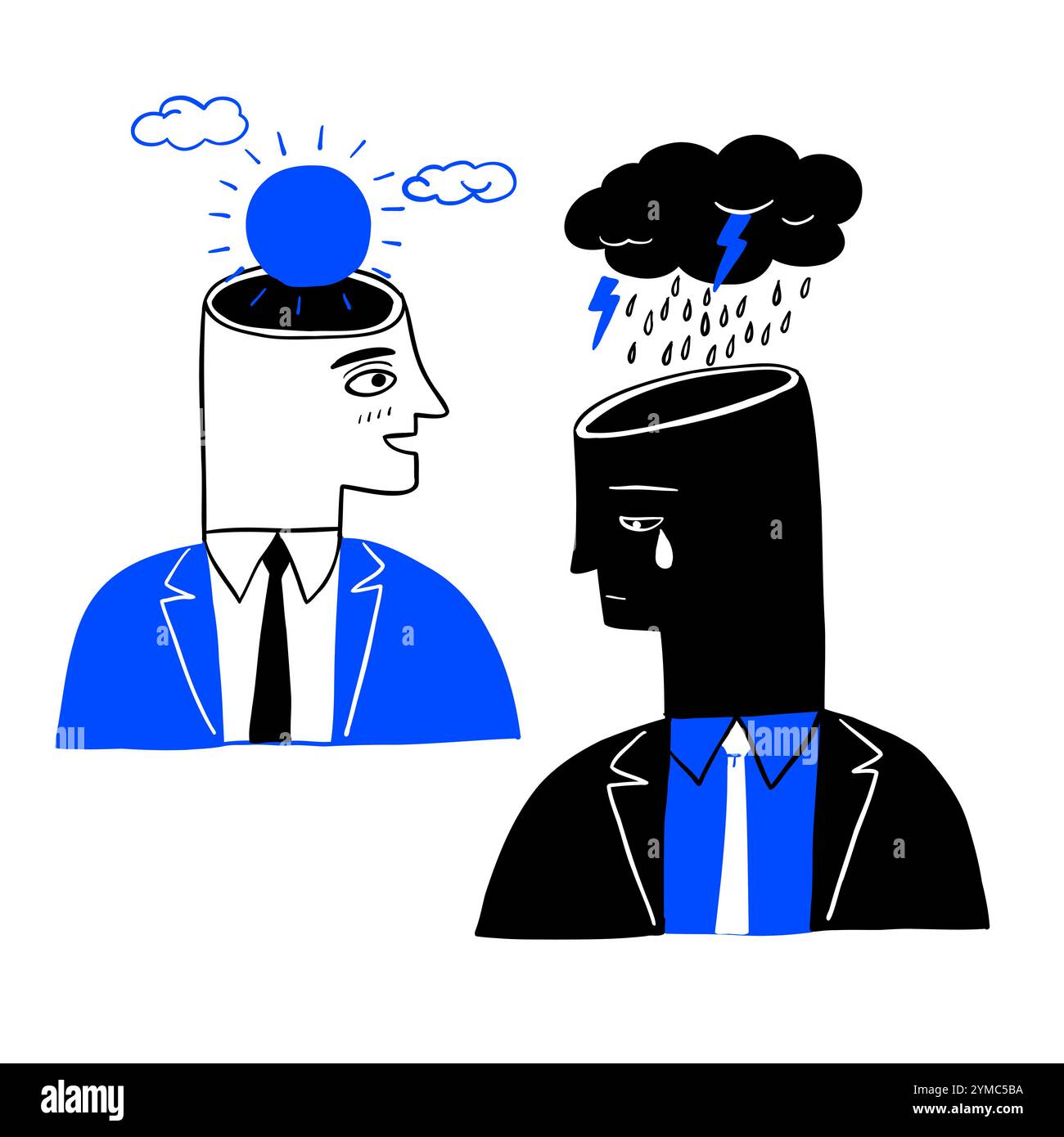 Mental health men Stock Vector Images - Alamy