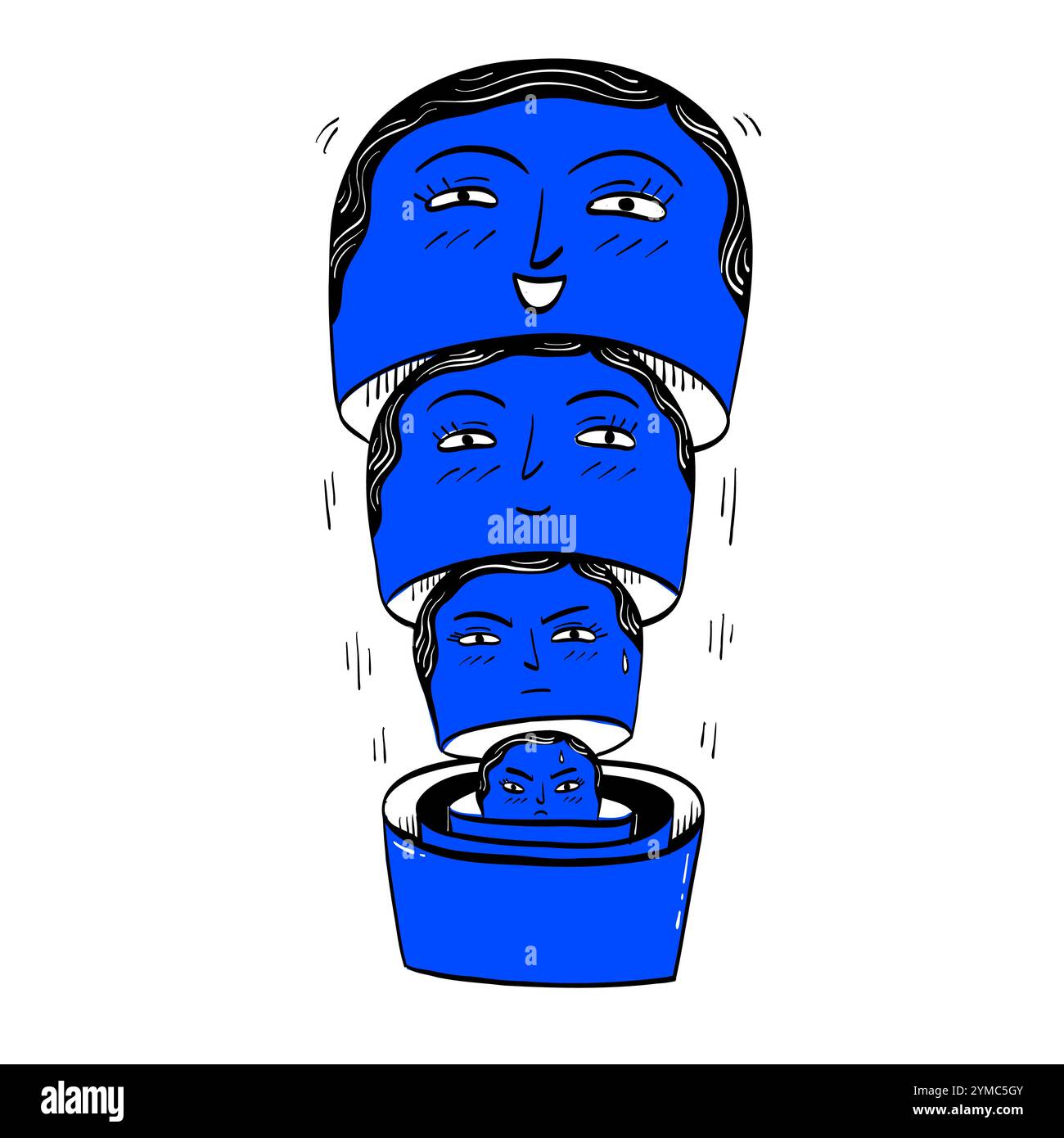 Psychotherapy. Matryoshka dolls. Psychological concepts of emotions ...