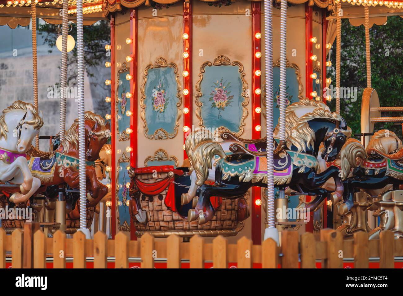 Vintage carousel horses horse hi-res stock photography and images - Alamy