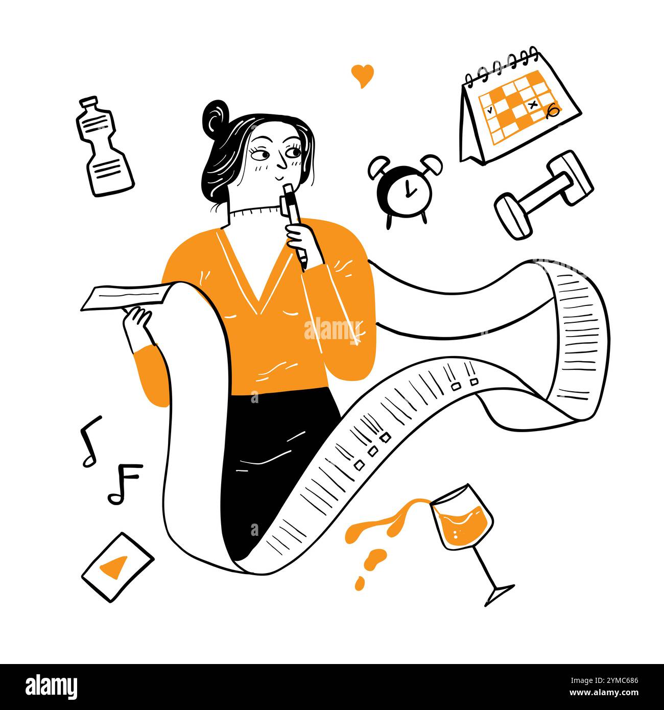 Cartoon illustration tick in hi-res stock photography and images - Alamy