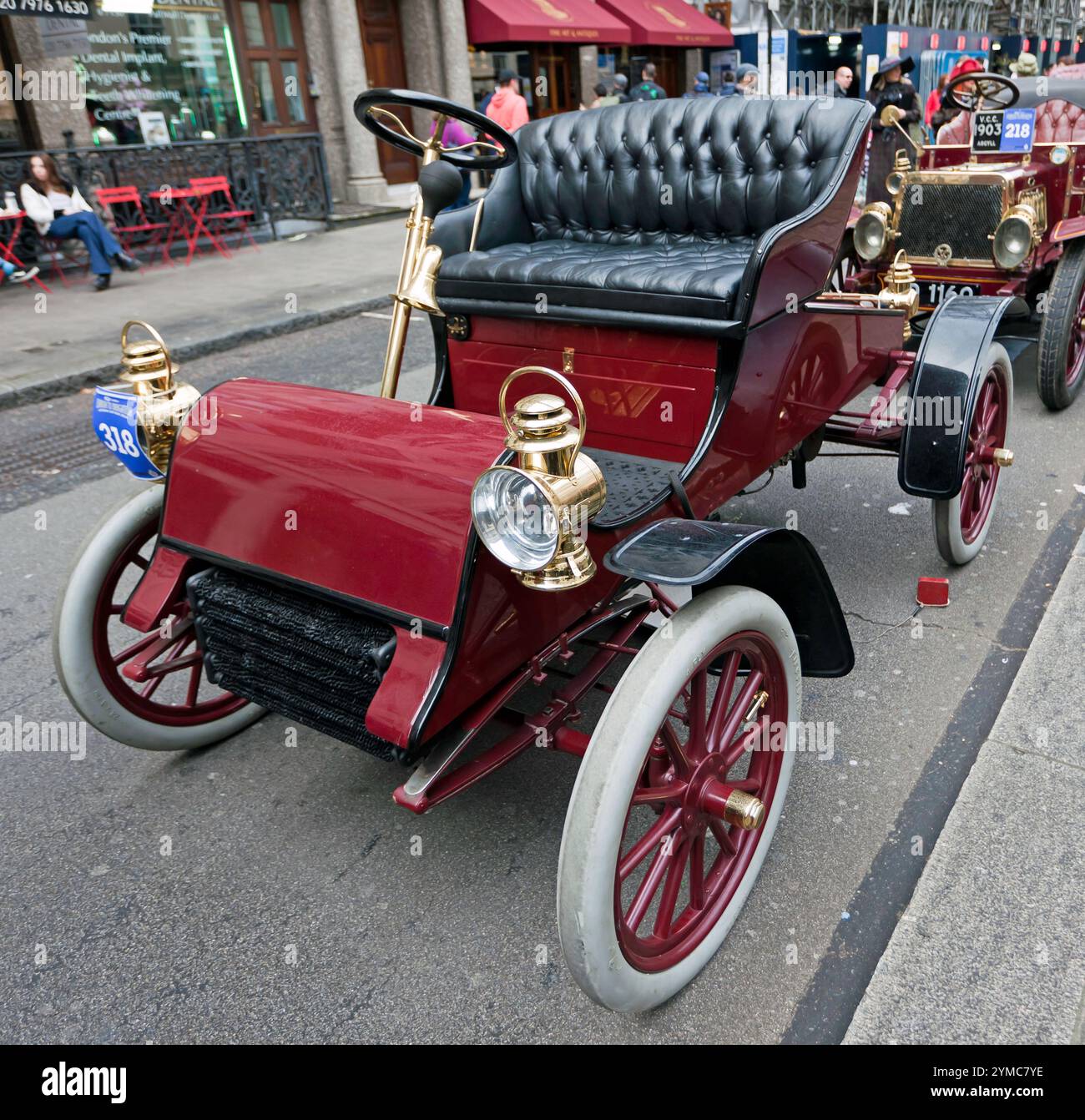 Three-quarters Front View of a 1904, Ford Runabout, at Pall Mall ...