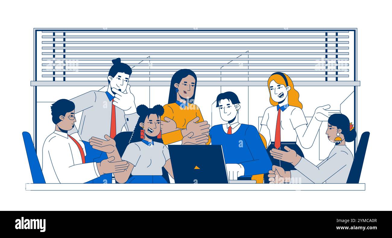 Professional team meeting large Stock Vector Images - Alamy