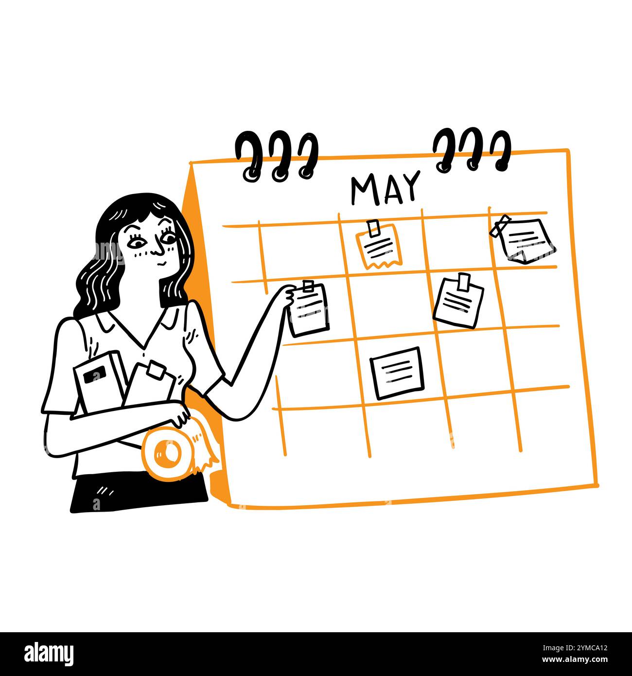 Business concept with schedule calendar organize daily routine. Time ...