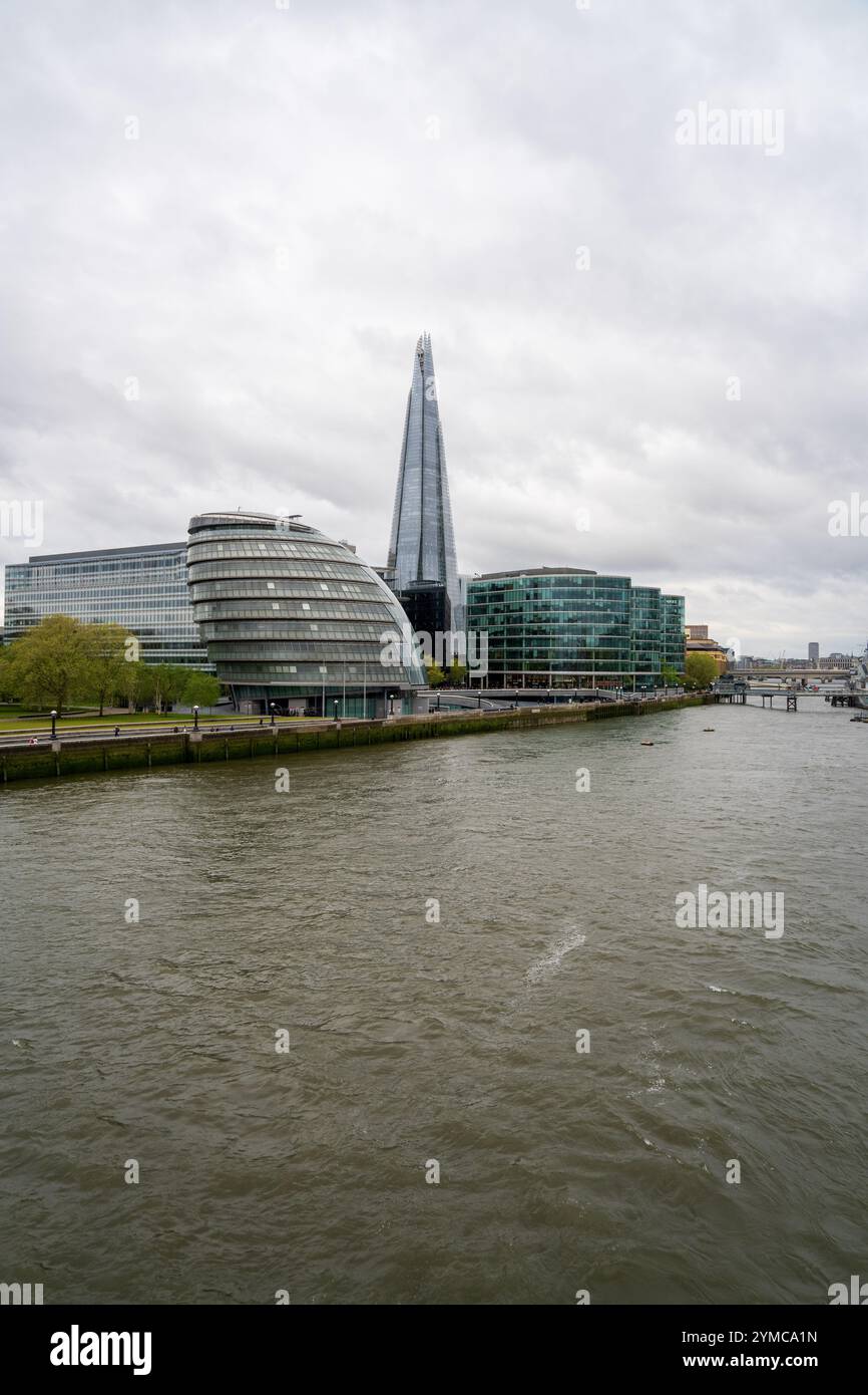 London, England, by the London River with Big Ben and other Historical ...