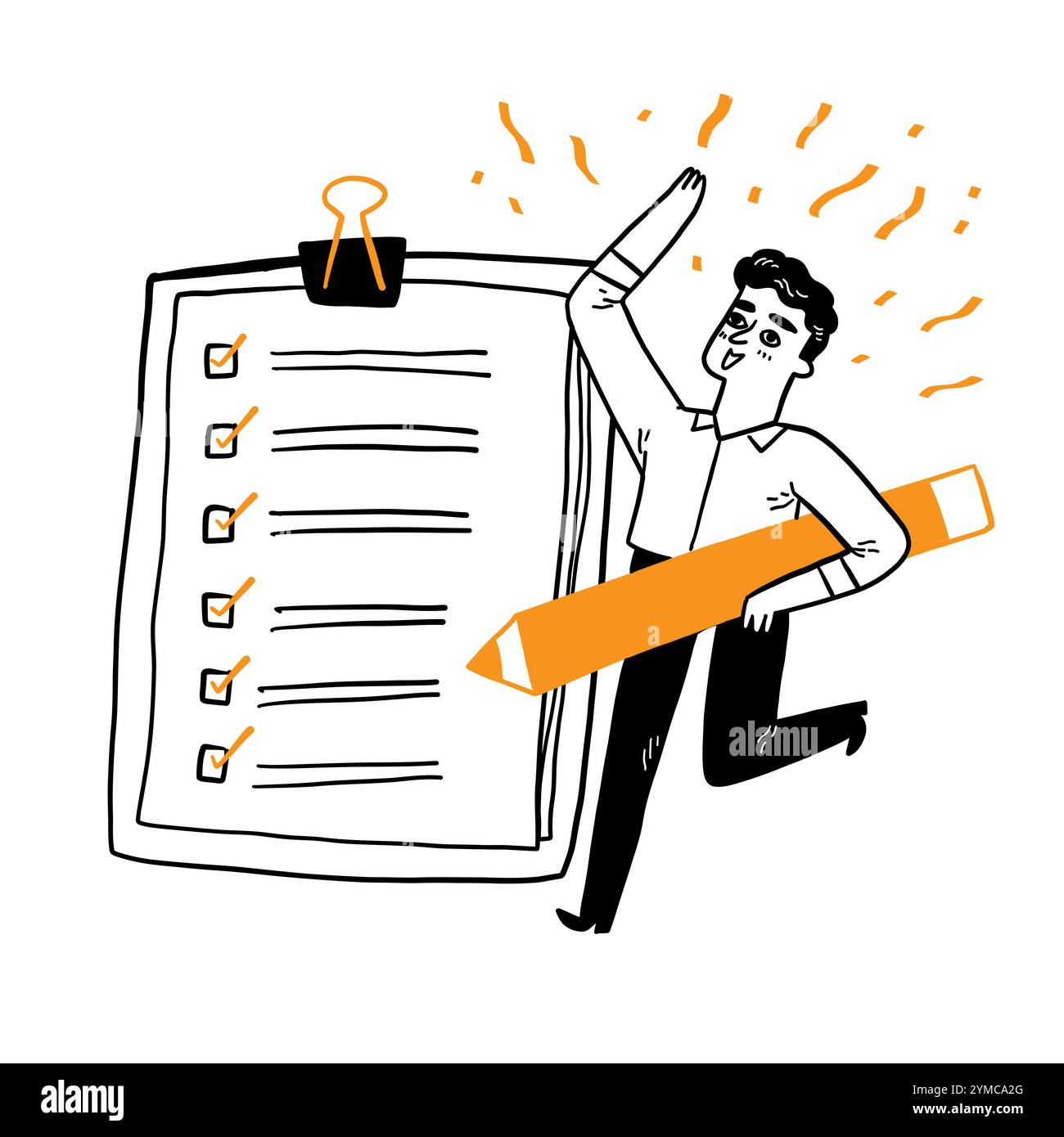 Successful completion of business tasks. Positive businessman with a ...