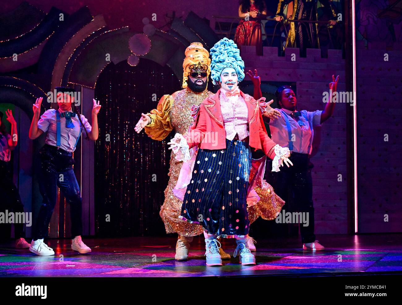 London, UK. 20th Nov, 2024. The cast of the new 'Aladdin' pantomime ...