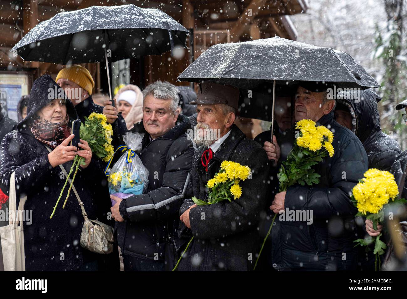People paying their respect at commemoration of the Day of Dignity and ...