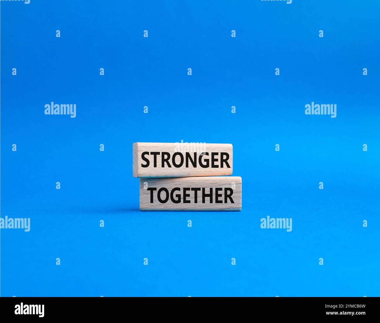 Stronger together symbol. Wooden blocks with words Stronger together ...