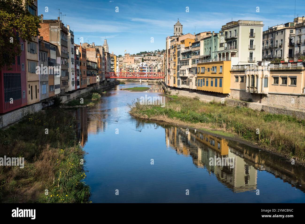 The Onyar river runs through the heart of the picturesque town of ...