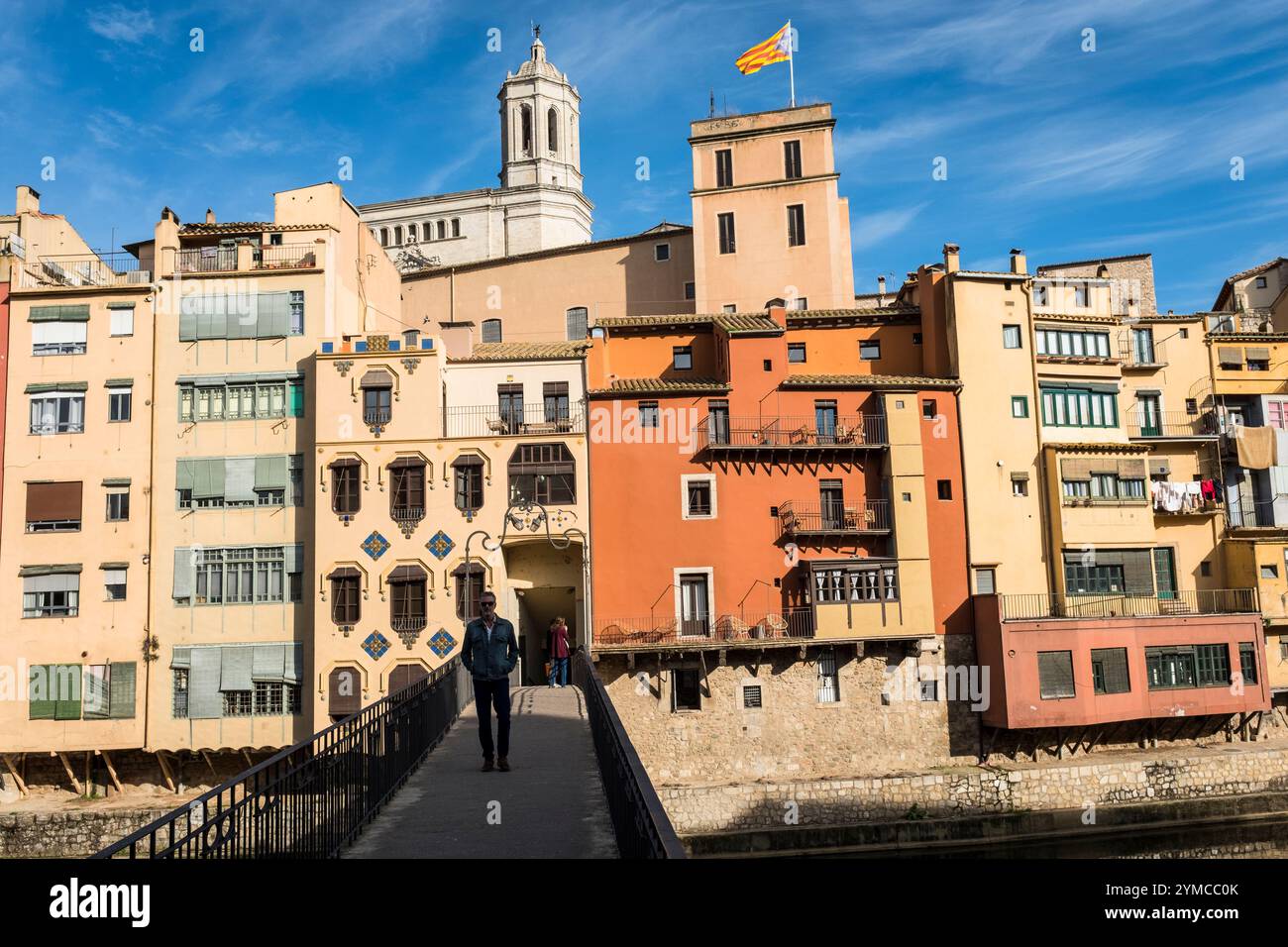 The Onyar river runs through the heart of the picturesque town of ...