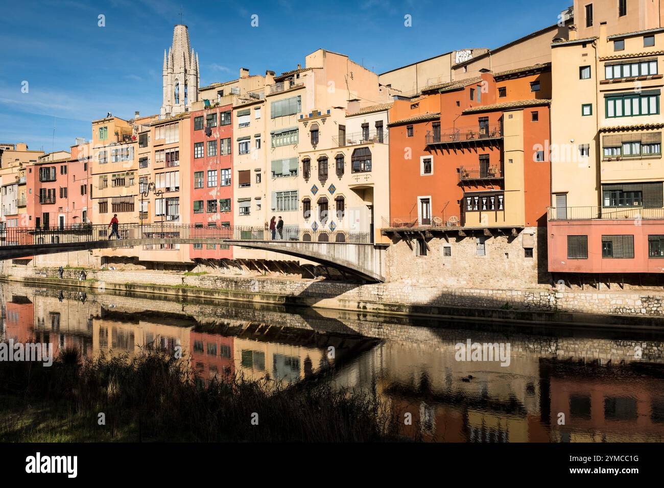 The Onyar river runs through the heart of the picturesque town of ...