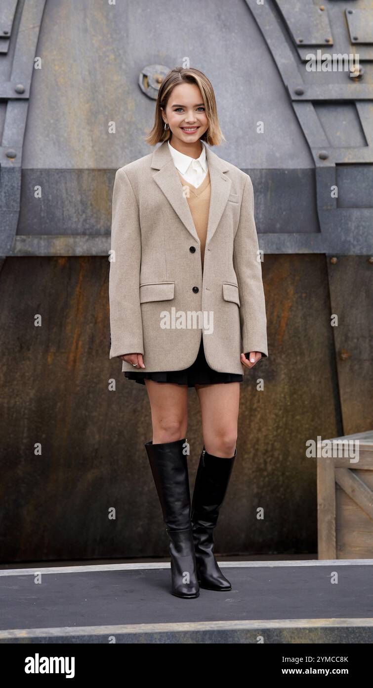 Ryan Kiera Armstrong attends a photo call for Star Wars: Skeleton Crew ...