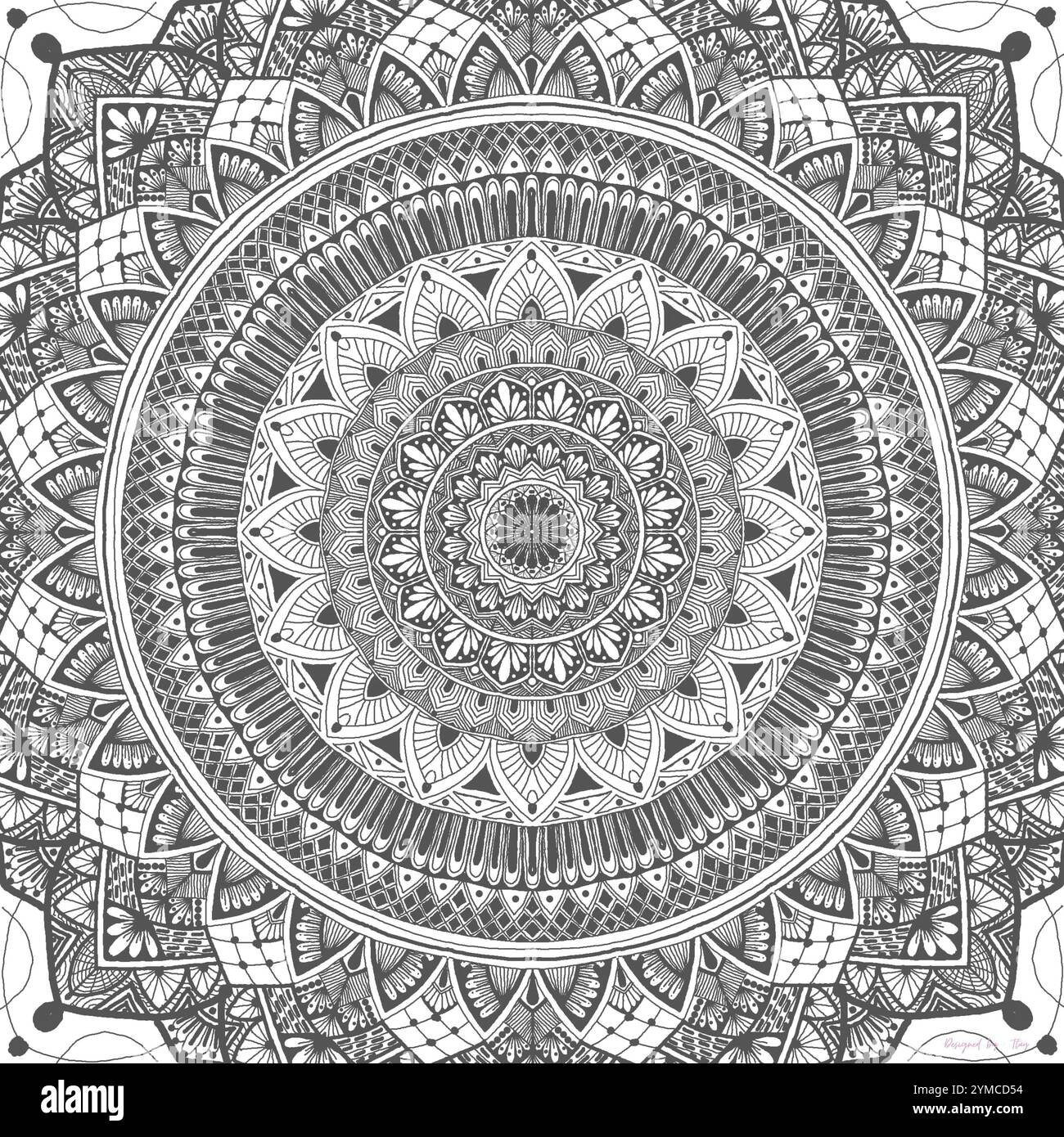 Unique mandala design for background and art Stock Photo - Alamy