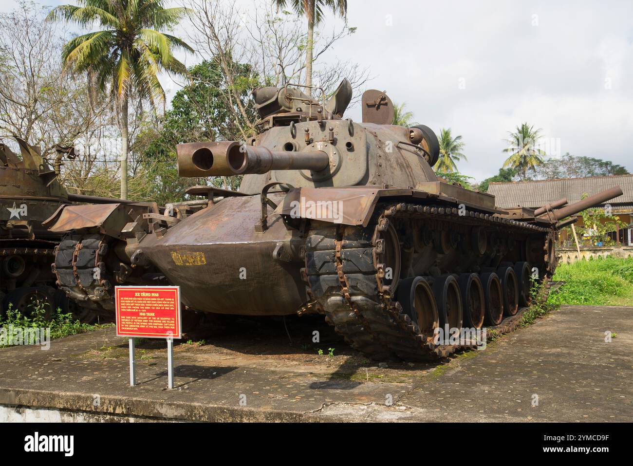 HUE, VIETNAM - JANUARY 08, 2016: American M48 Patton III medium tank on ...