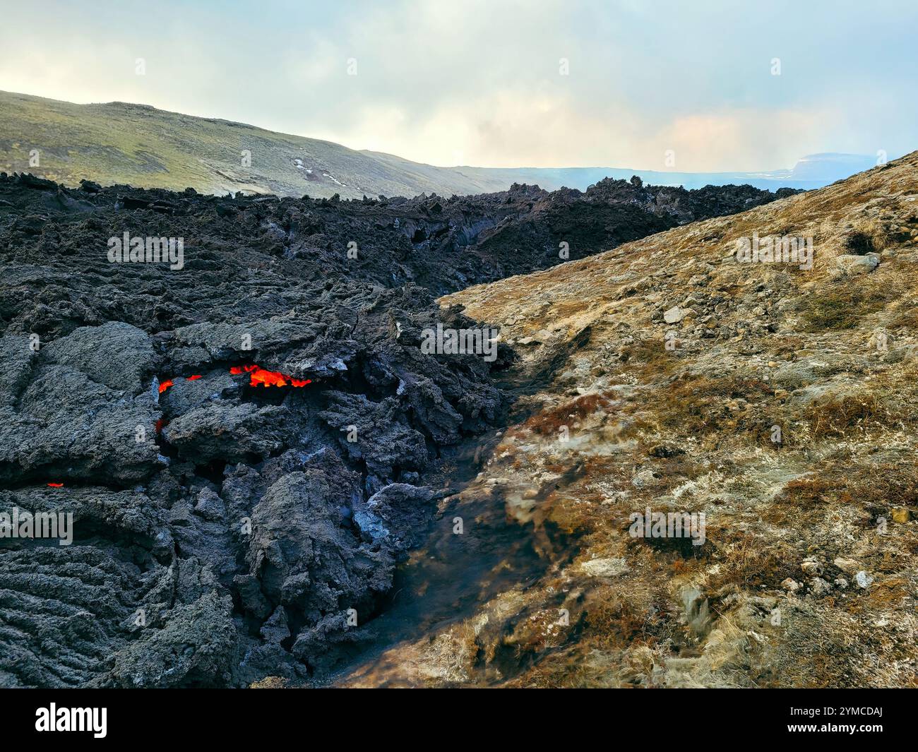 Fagradalsfjall Volcano Eruption 2025, Iceland volcano eruption, Grindavíkurkaupstaður, Southern ...
