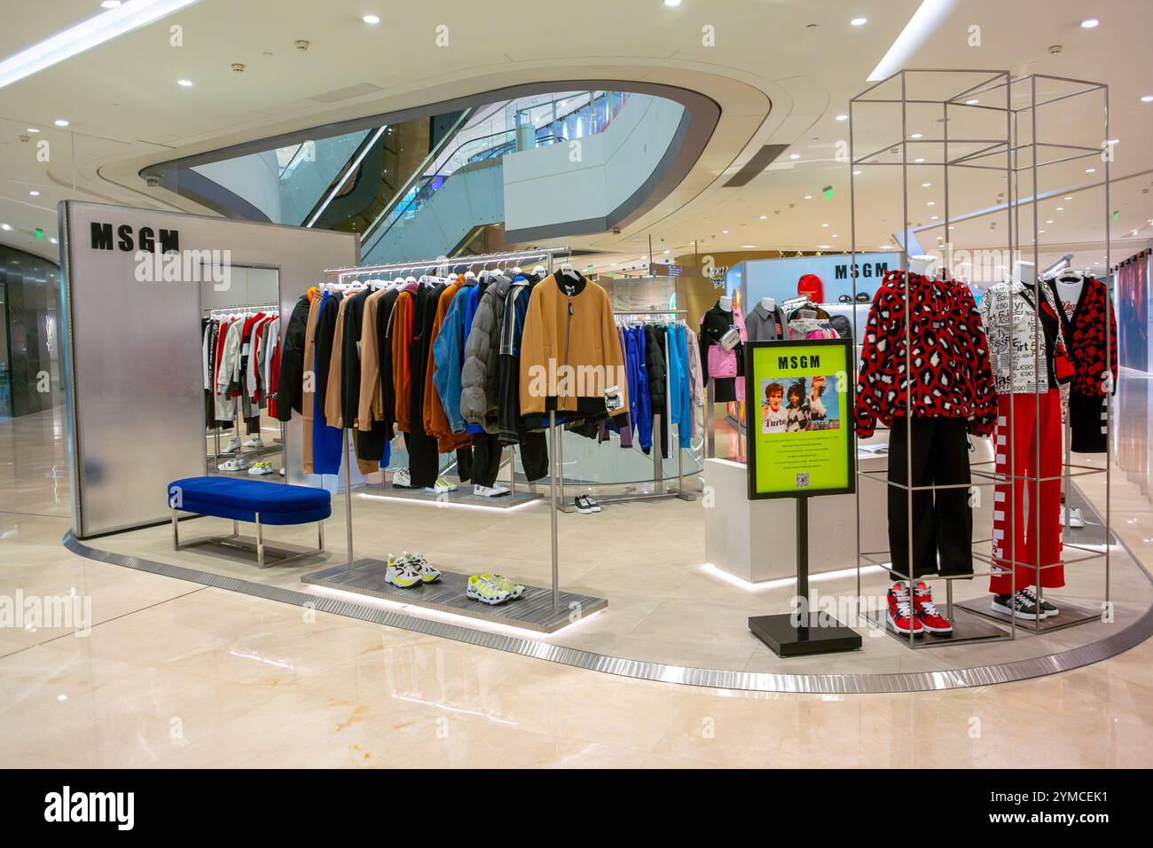 Chengdu, China, Sichuan, Shop Front, Luxury Clothes , "MSGM", Local ...