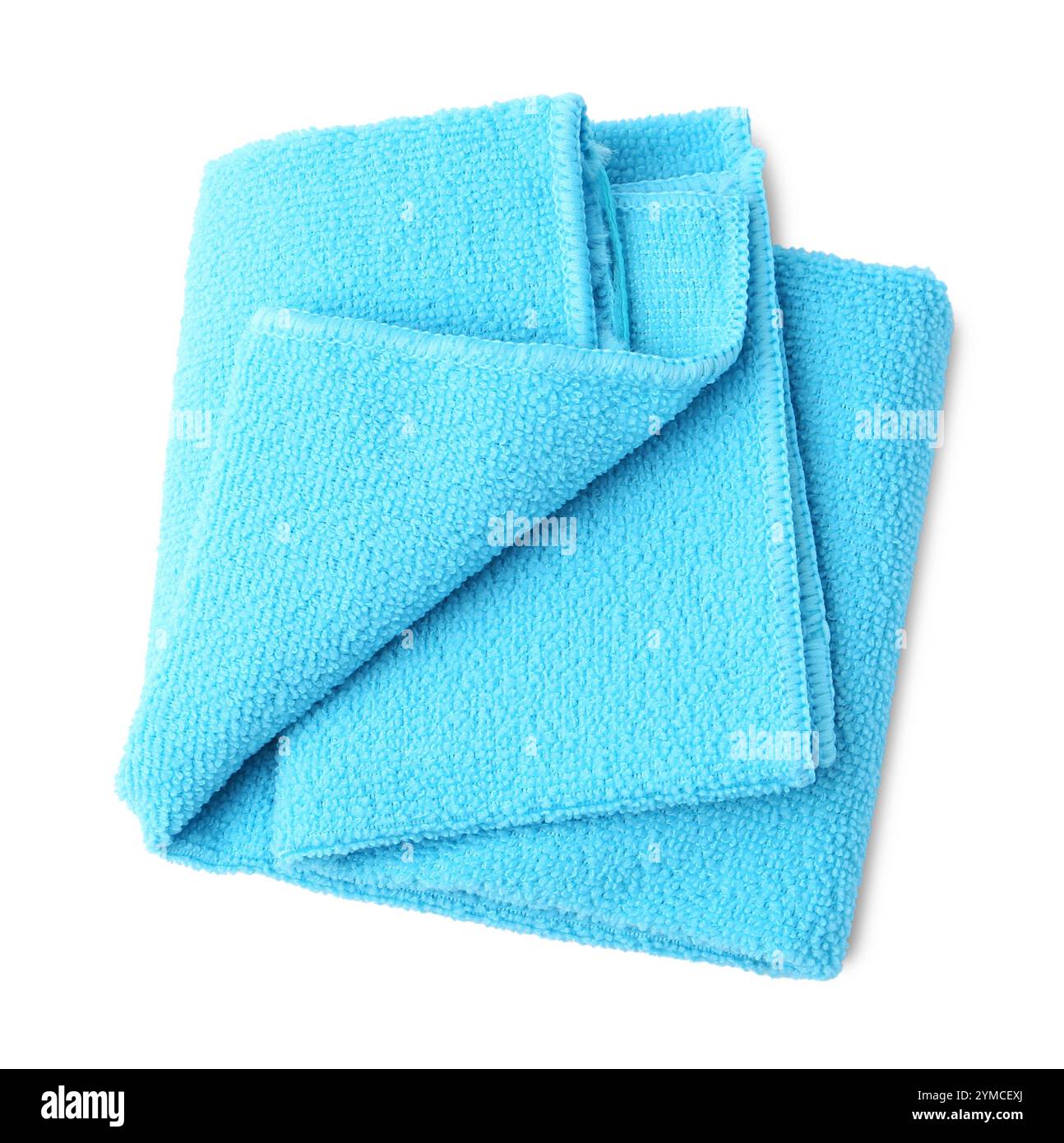 Light blue towel material texture Cut Out Stock Images & Pictures - Alamy
