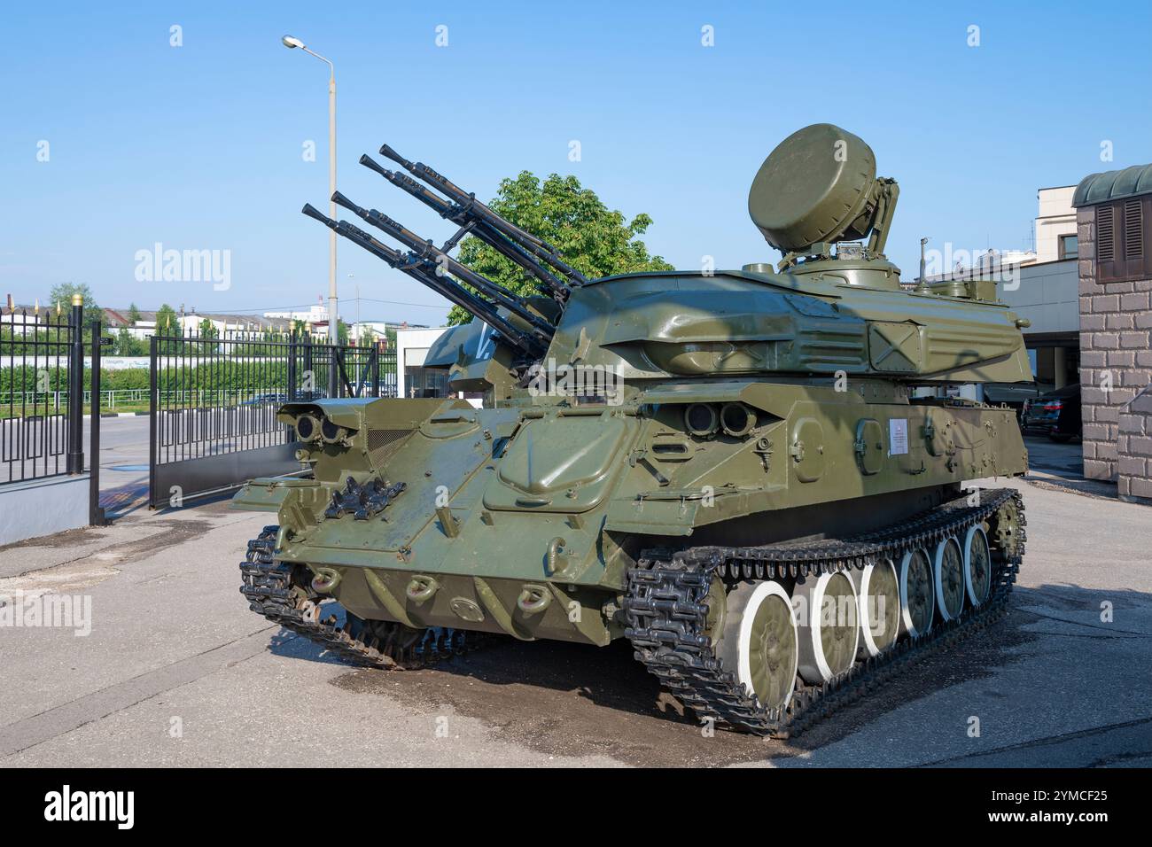 TULA, RUSSIA - JULY 15, 2024: Soviet self-propelled anti-aircraft gun ...