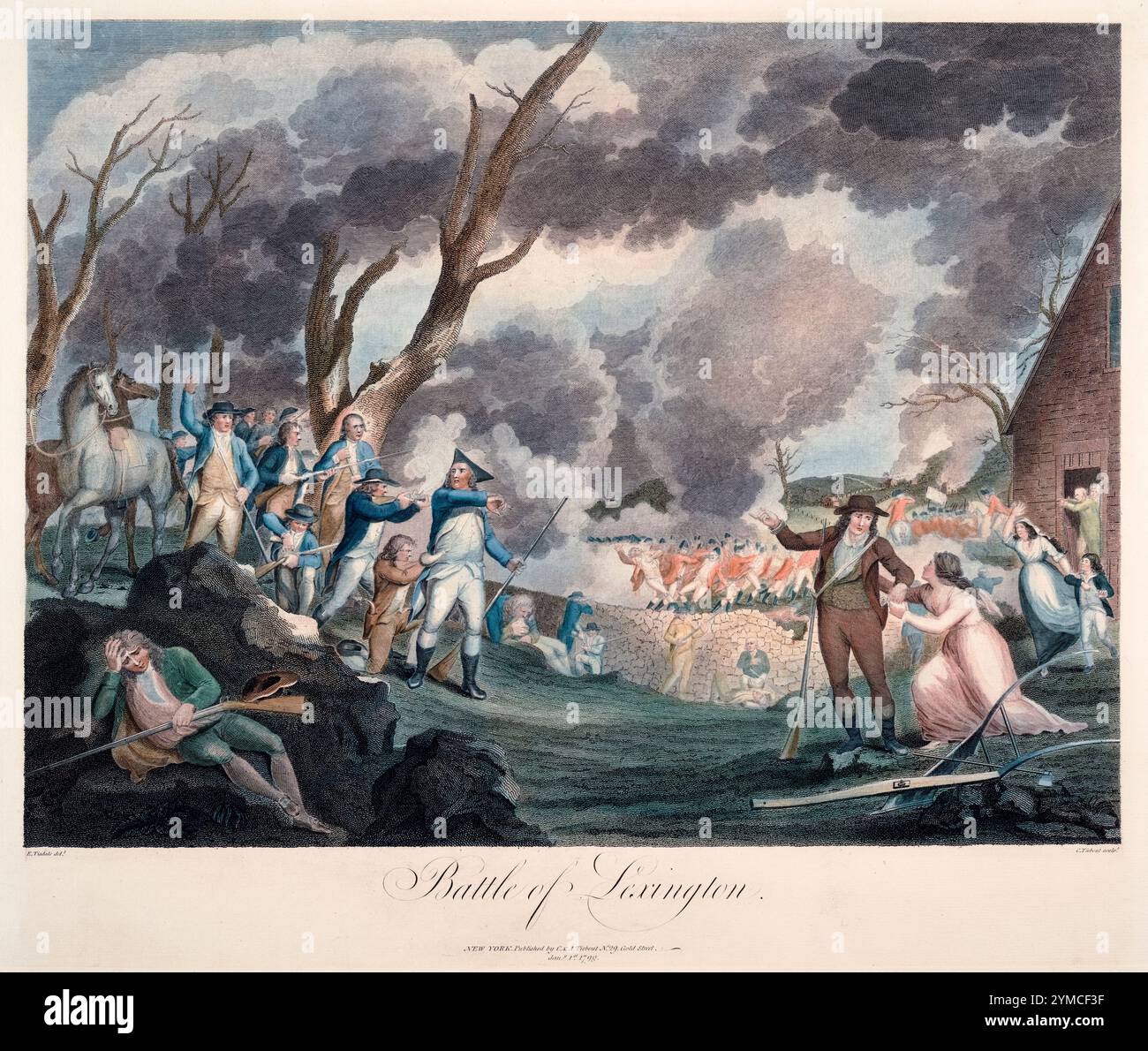 The Battle of Lexington, April 19th 1775, one of the first battles in ...