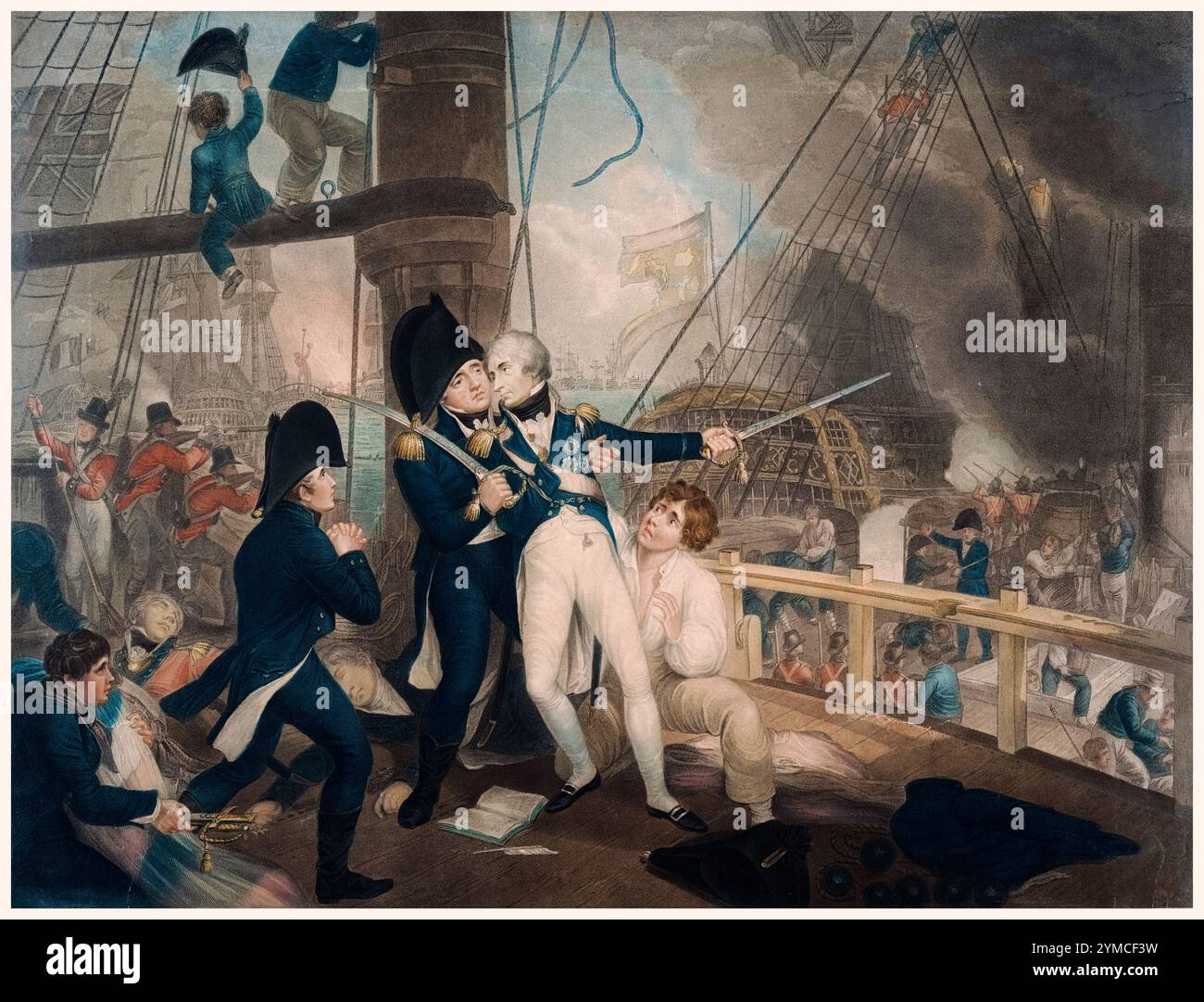 The Death of Lord Viscount Nelson at the Battle of Trafalgar, 21st ...