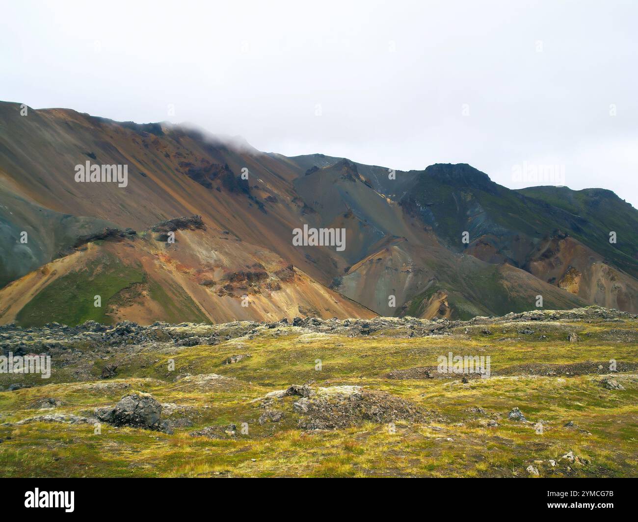 Landmannalaugar, Iceland Beautiful view of the Arctic Circle volcano ...
