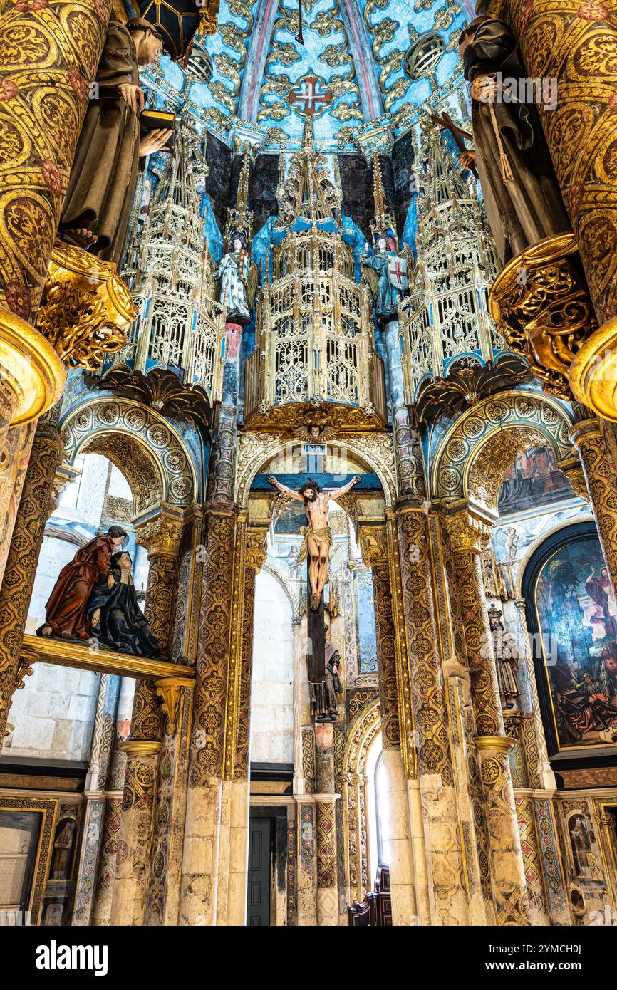Interior view at the Charola of the Convent of Christ, magnificent ...