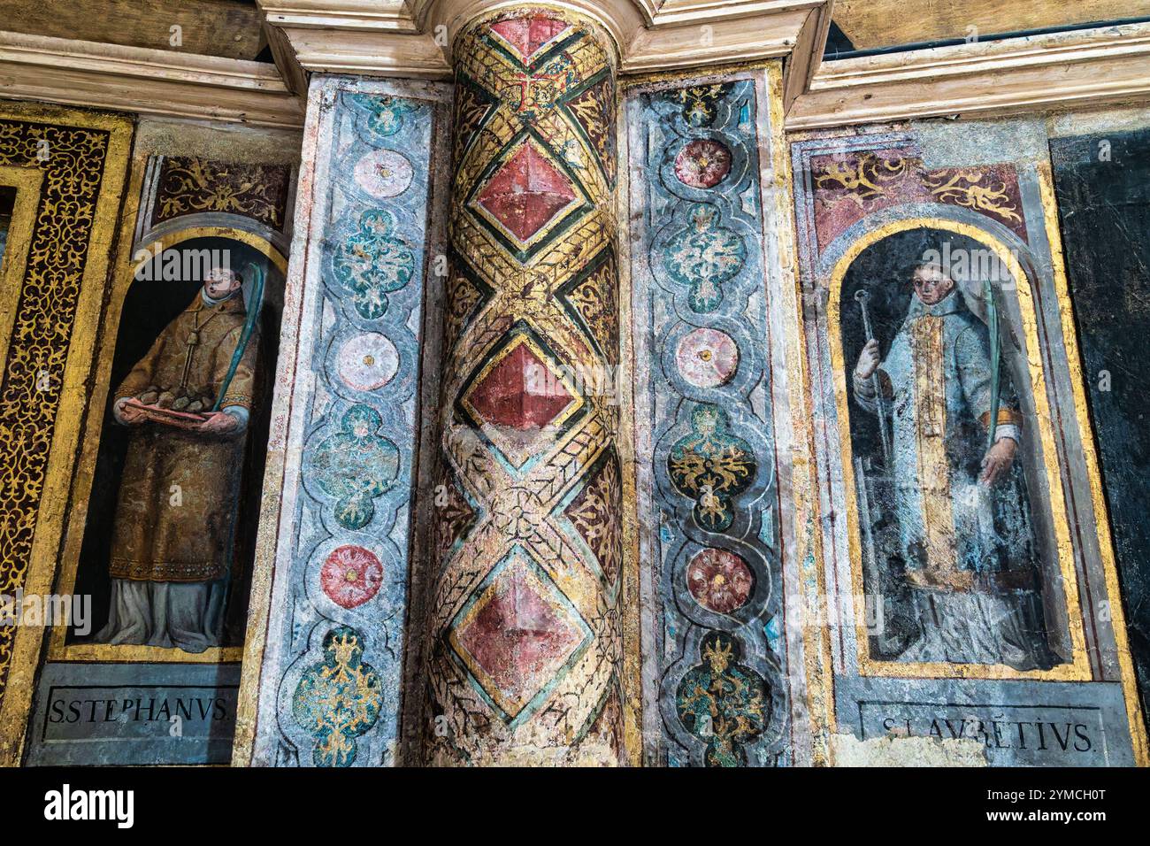 Interior view at the Charola of the Convent of Christ, magnificent ...