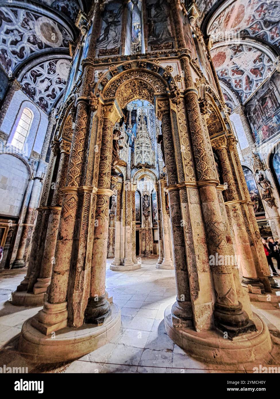 Interior view at the Charola of the Convent of Christ, magnificent ...