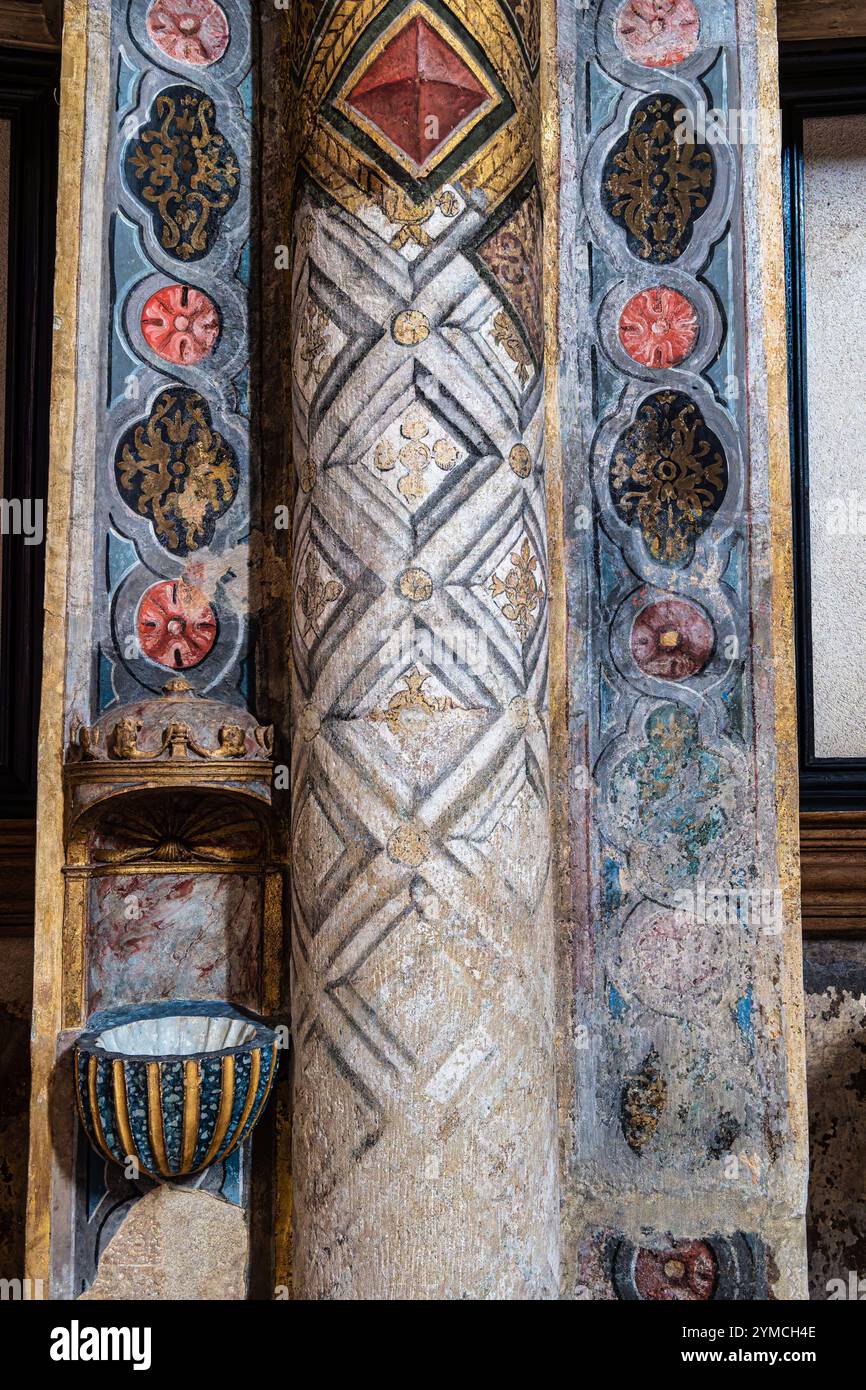 Interior view at the Charola of the Convent of Christ, magnificent ...