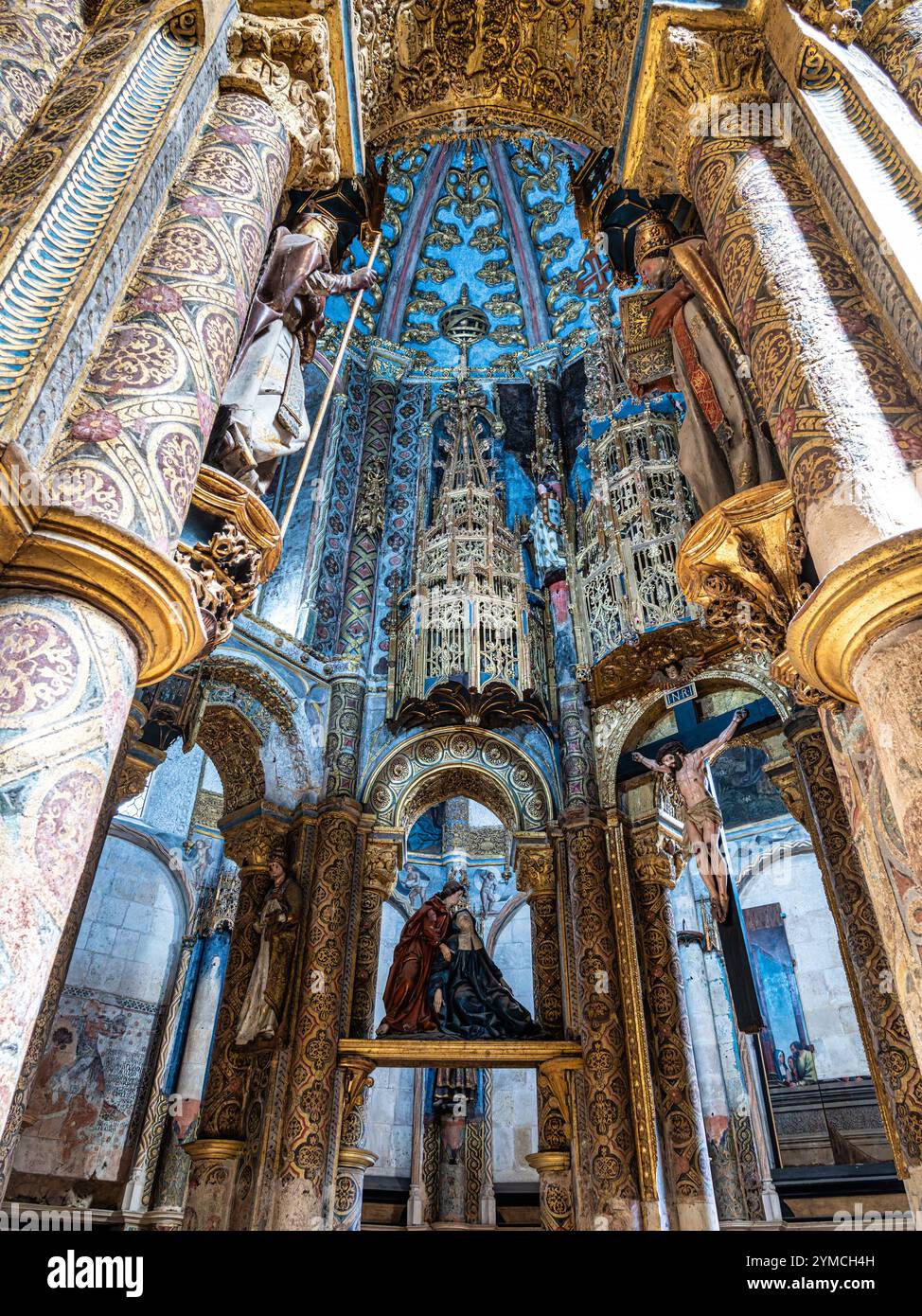 Interior view at the Charola of the Convent of Christ, magnificent ...