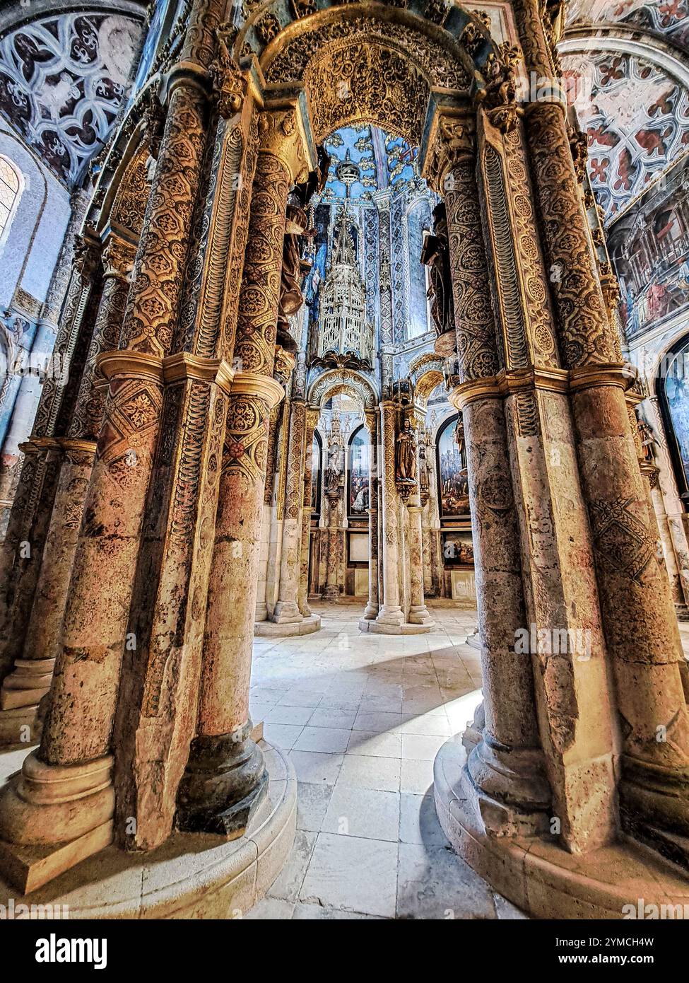 Interior view at the Charola of the Convent of Christ, magnificent ...