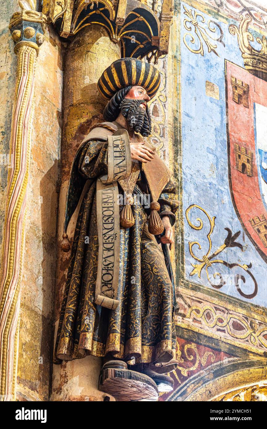 Interior view at the Charola of the Convent of Christ, magnificent ...