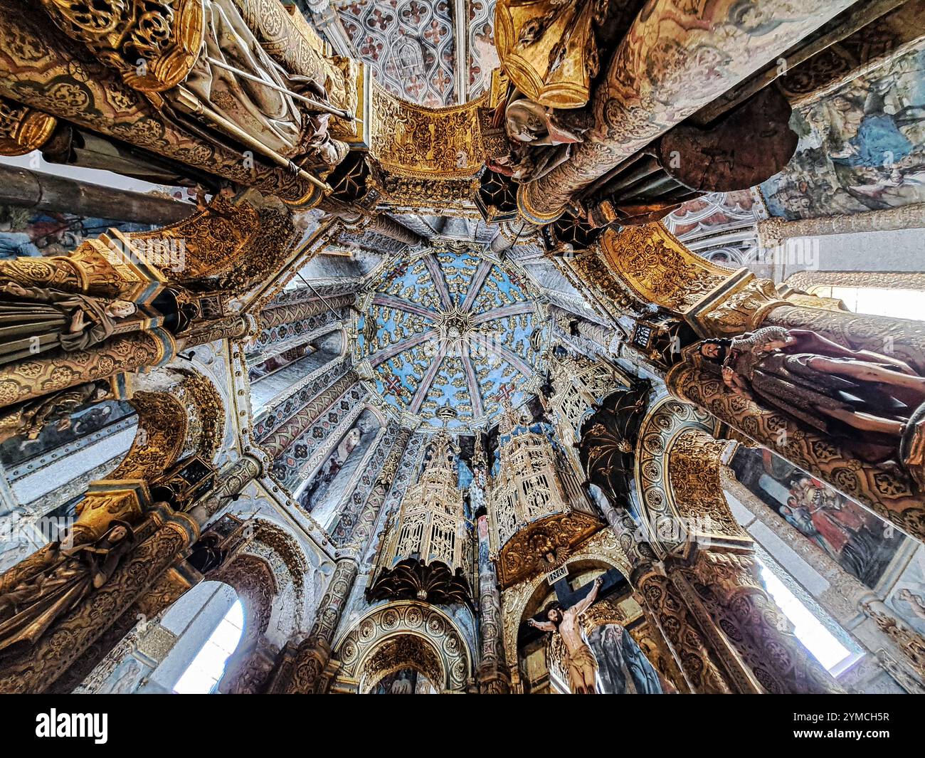 Interior view at the Charola of the Convent of Christ, magnificent ...